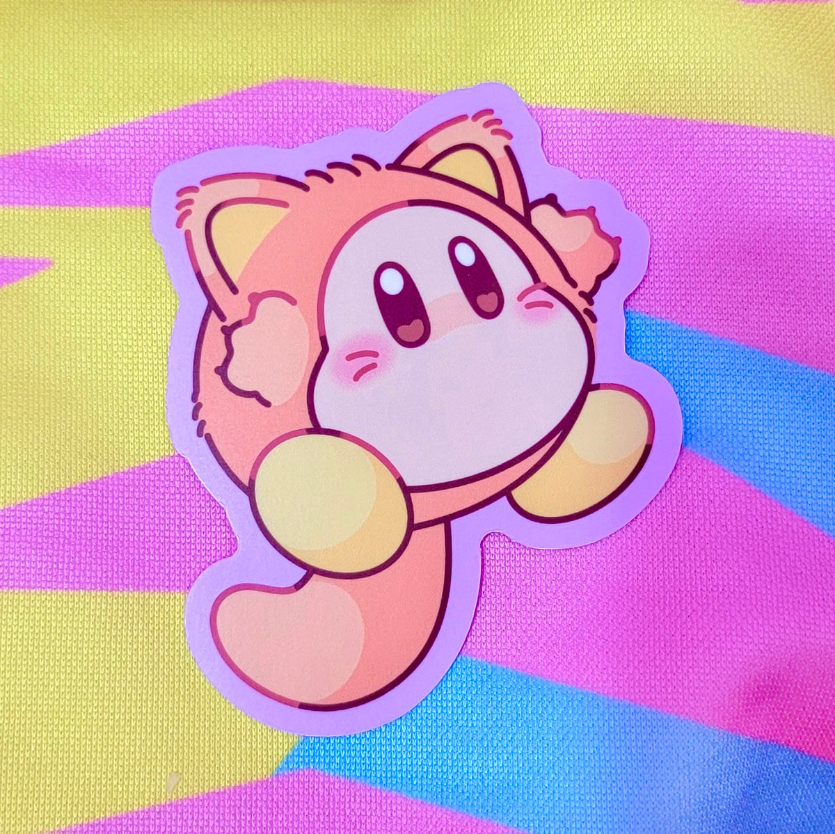 Kirb Kitty Dee Vinyl Sticker Kirakira Karakasa
