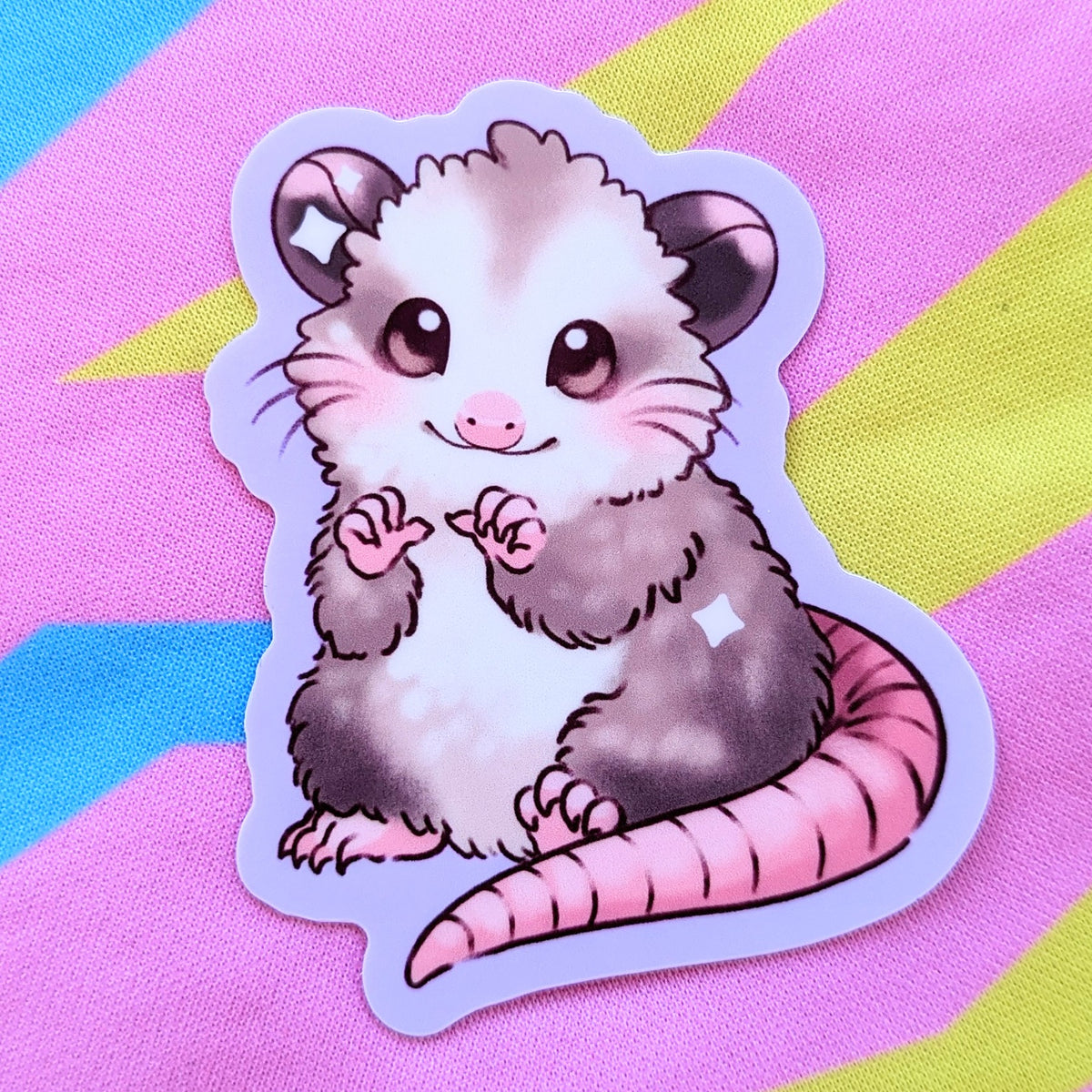 Trash Opossum Vinyl Sticker Kirakira Karakasa