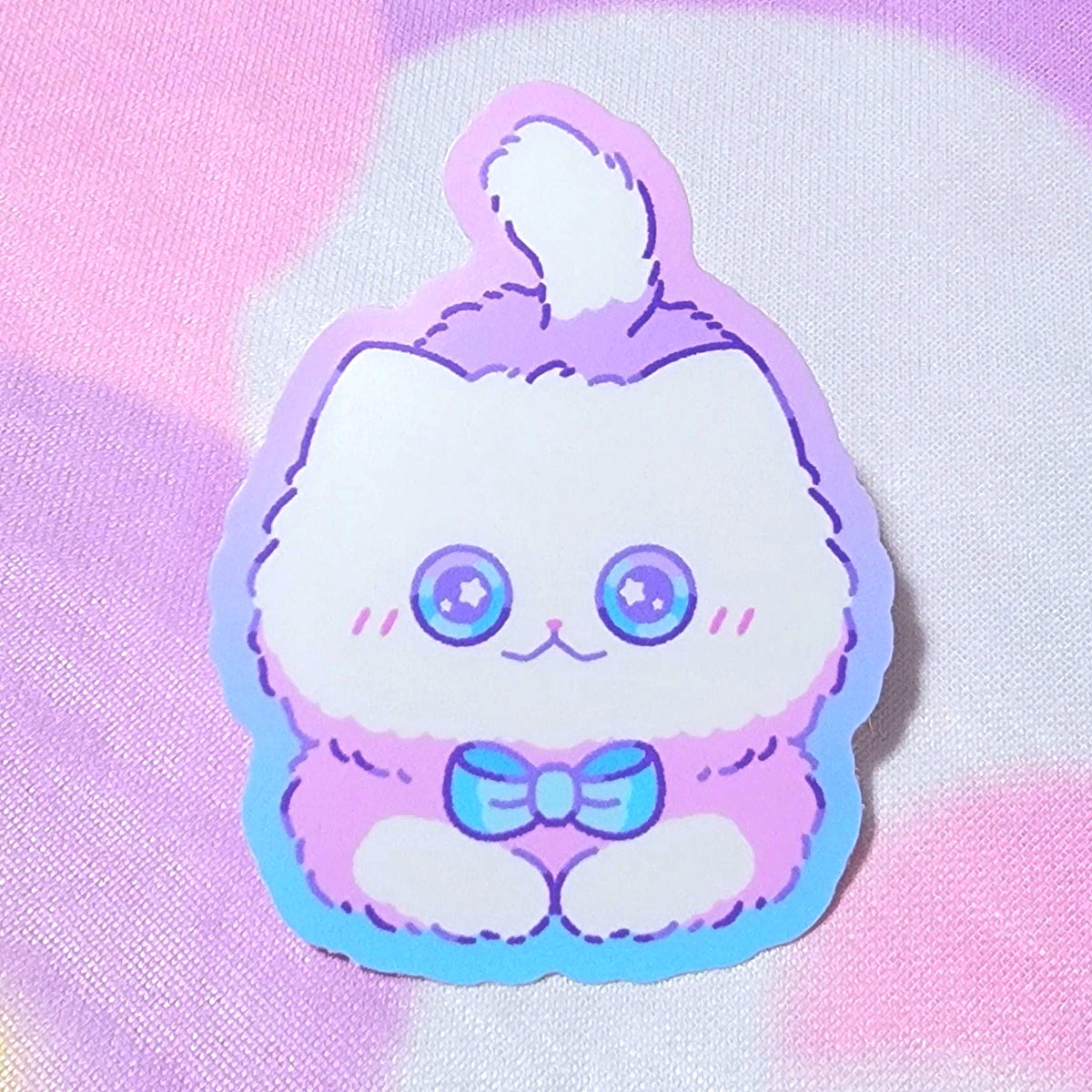 Kumo Playful Kitty Vinyl Sticker Kirakira Karakasa