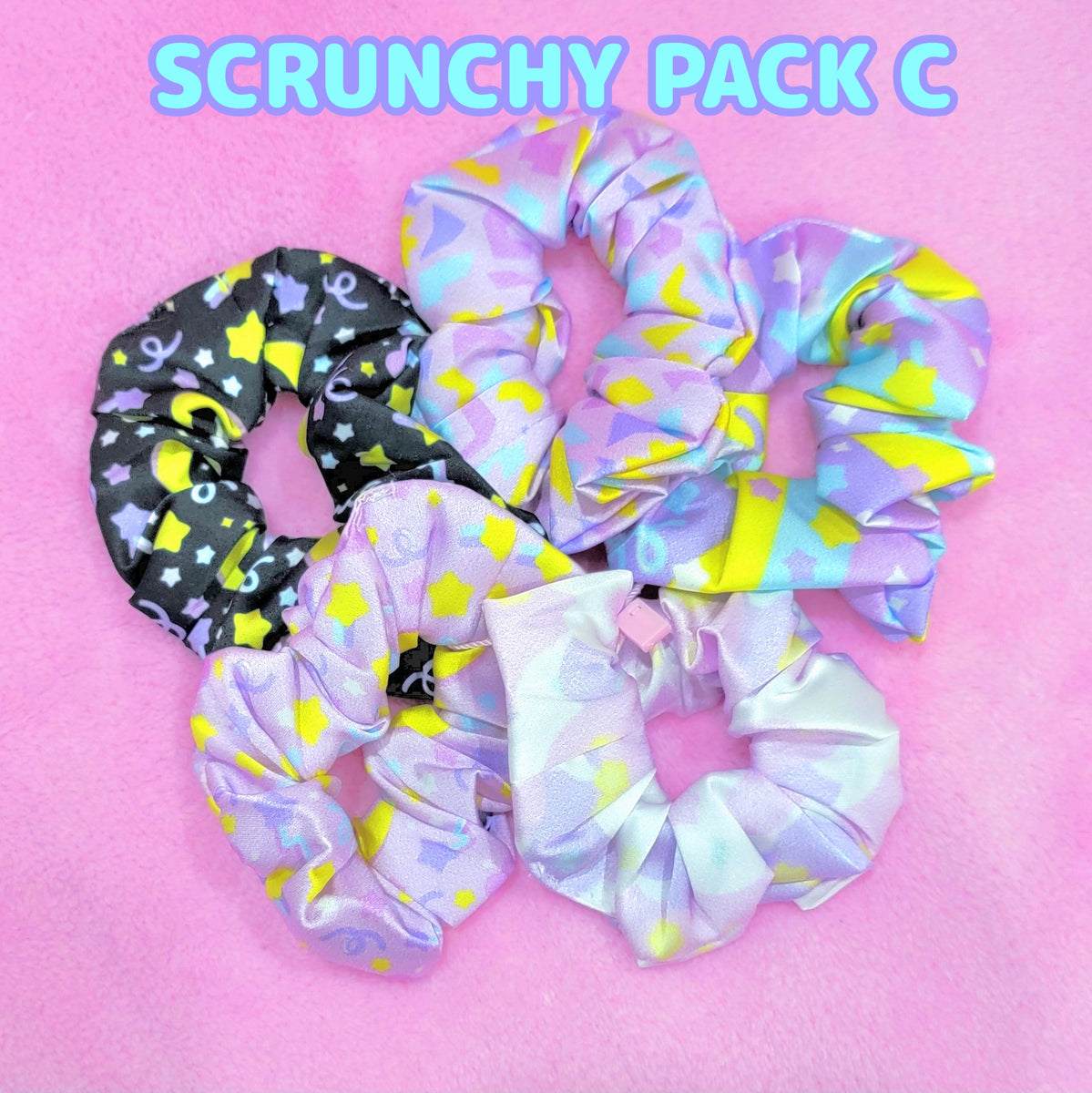 Satin Scrunchies: Scrunchy Pack C – Kirakira Karakasa