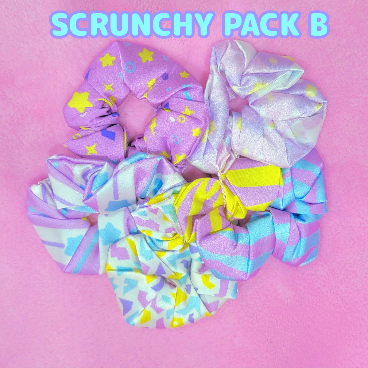 Satin Scrunchies: Scrunchy Pack B – Kirakira Karakasa