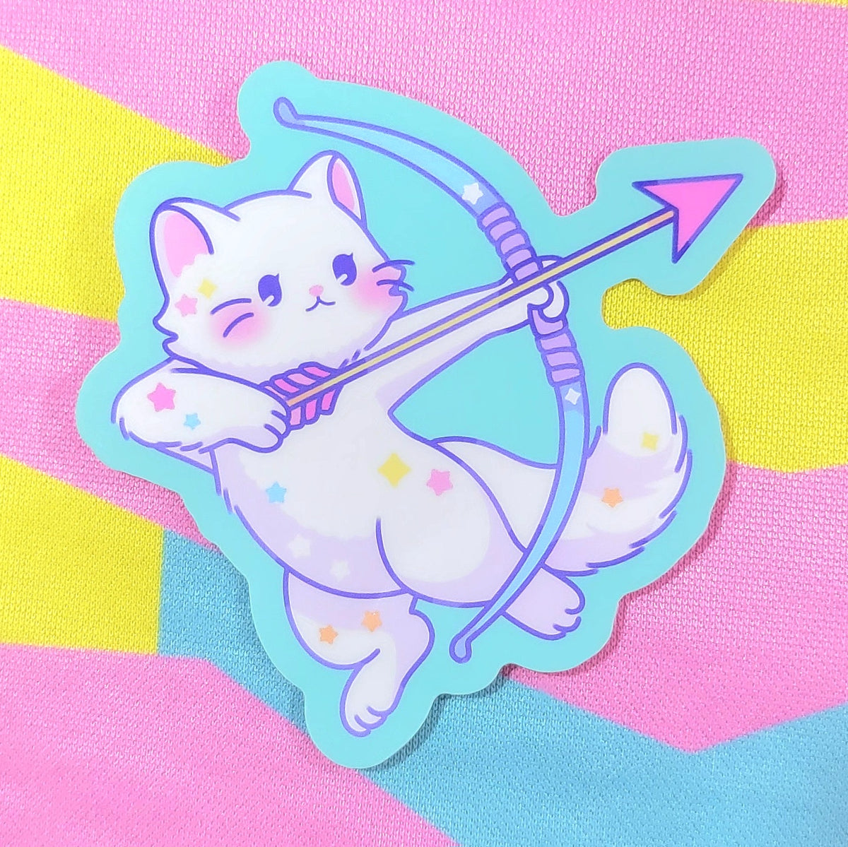 Rpg Cats: Archer Cat Vinyl Sticker – Kirakira Karakasa