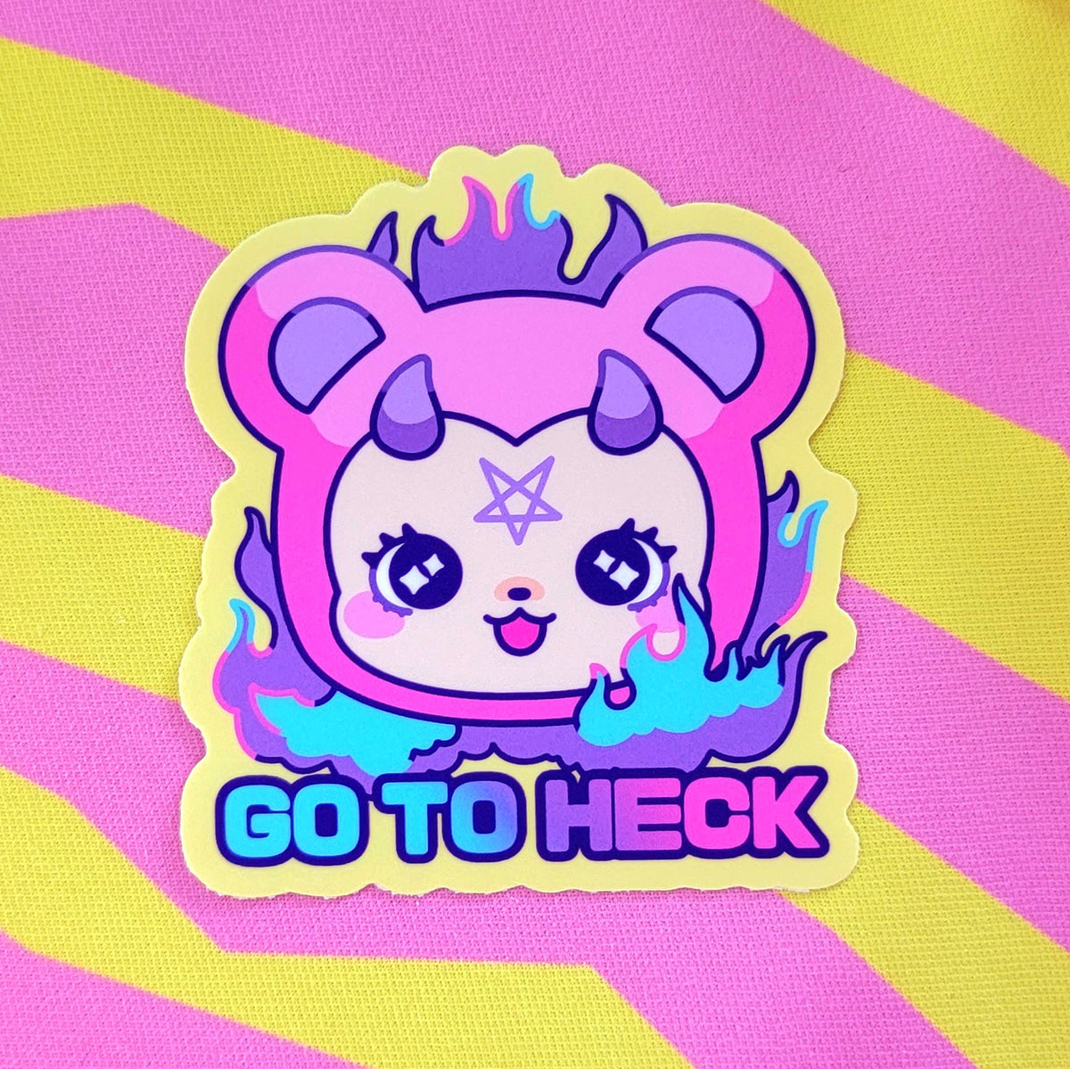 Devil Bear: Go to Heck Vinyl Sticker – Kirakira Karakasa