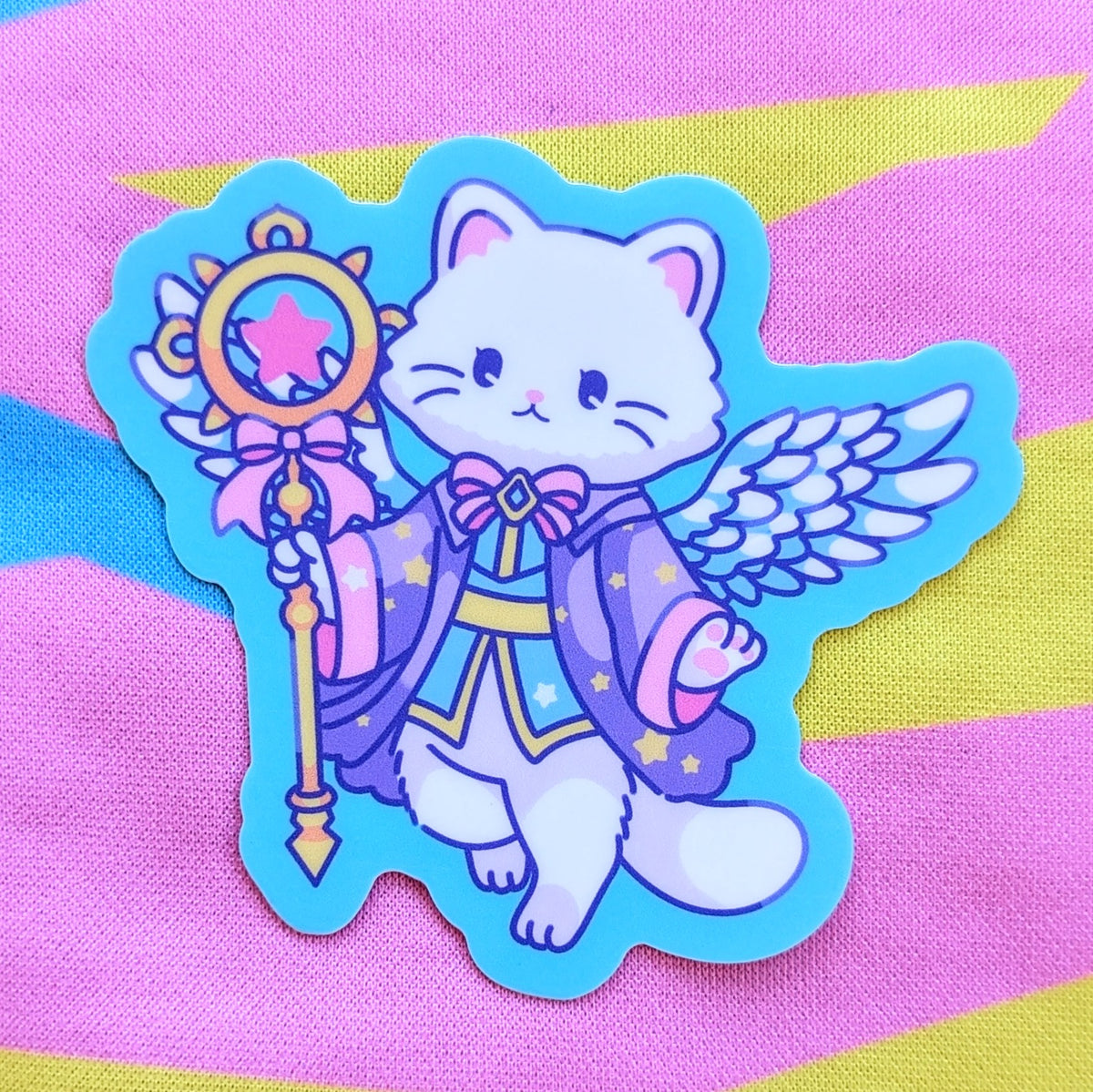 RPG Cats: Cat Healer Vinyl Sticker – Kirakira Karakasa