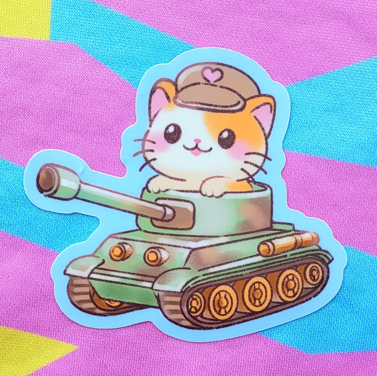 Cat: Kitty Tank Vinyl Sticker – Kirakira Karakasa